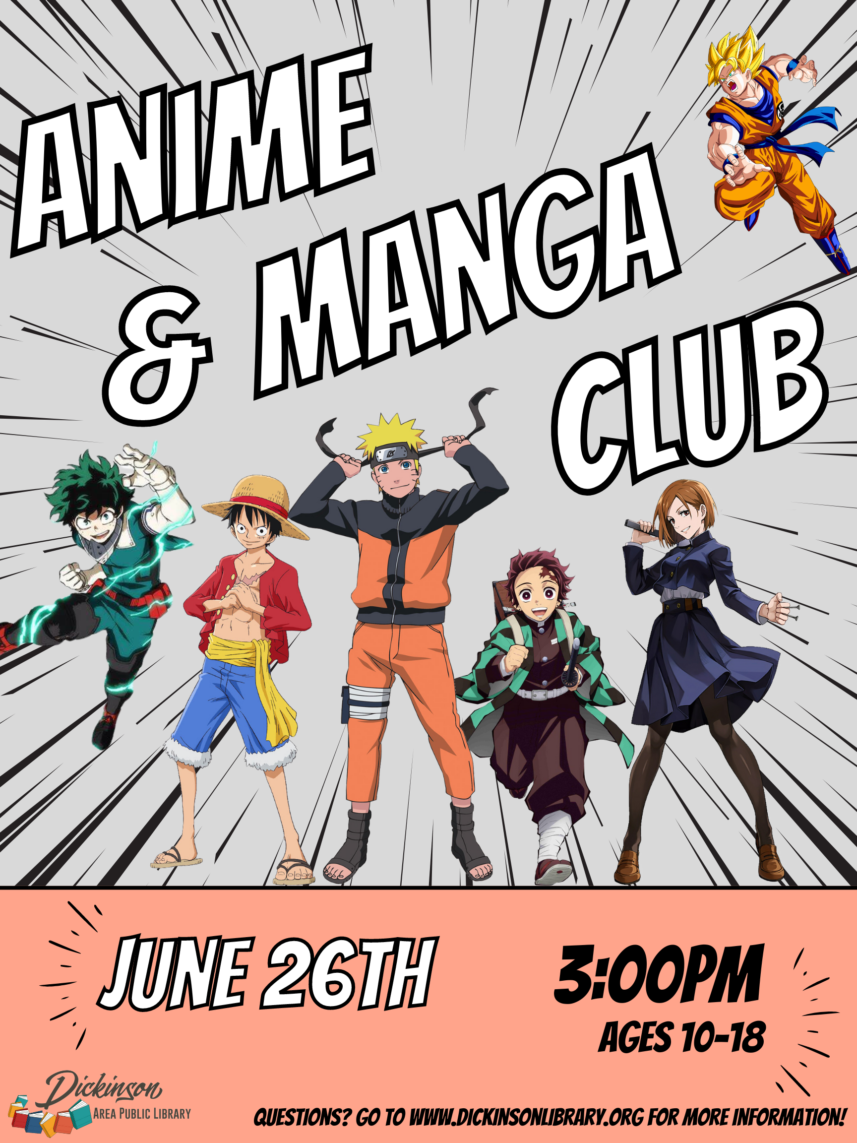 Anime & Manga Club: June 2024 | Dickinson ND