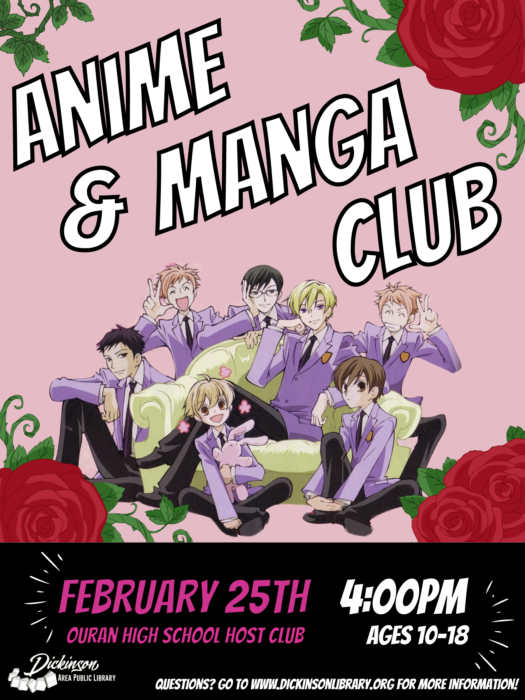 Anime & Manga Club: Ouran High School Host Club | Dickinson ND